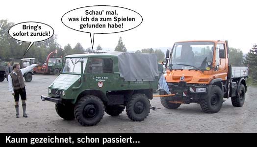 Cartoon Oberbayerische Unimog freunde