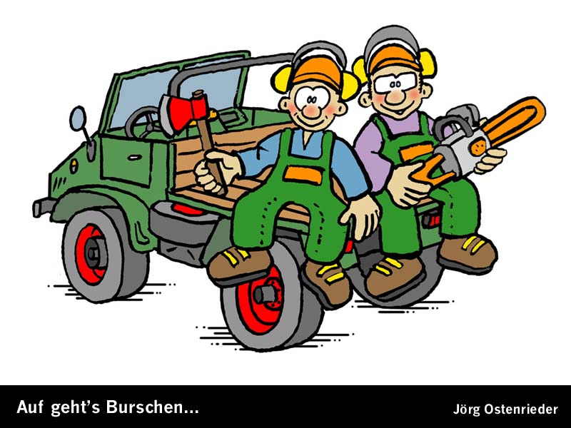 Cartoon Oberbayerische Unimog freunde